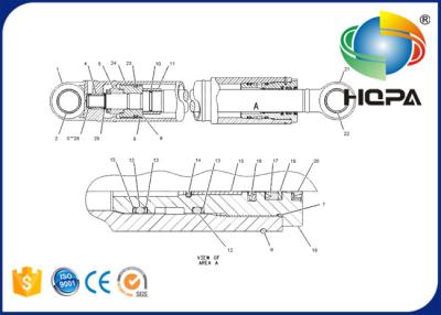 China 103-8333 1038333 169-7827 de Verbinding Kit For  Excavator van de 1697827 Wapencilinder Te koop