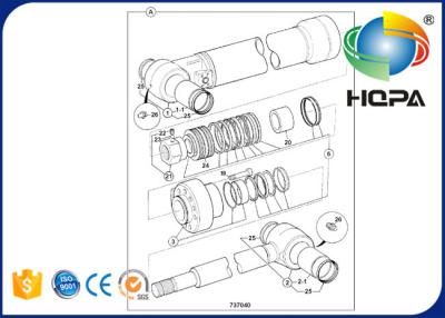 Cina 903/20910 di 903-20910 90320910 903 20910 Ram Bucket Cylinder Seal Kit per il JCB JS160 in vendita