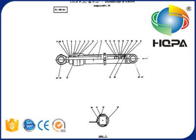 Cina Guarnizione Kit For Kobelco SK300 SK300LC-2 SK330 del cilindro del secchio dell'asta 2438U1170R100 in vendita