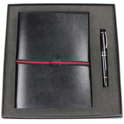 China A5 loose-leaf notebook/ Metal pen for gift set for sale