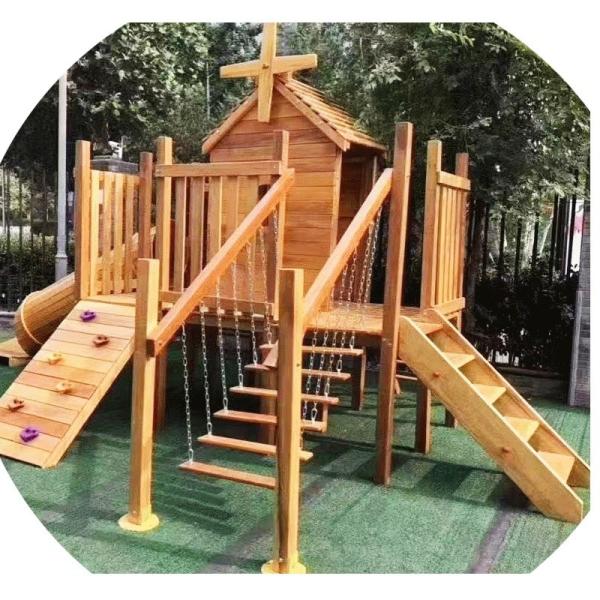 Quality Outdoor Playhouse Garden Building Customised Children Wooden Outdoor Playgrounds Wooden Play House for sale