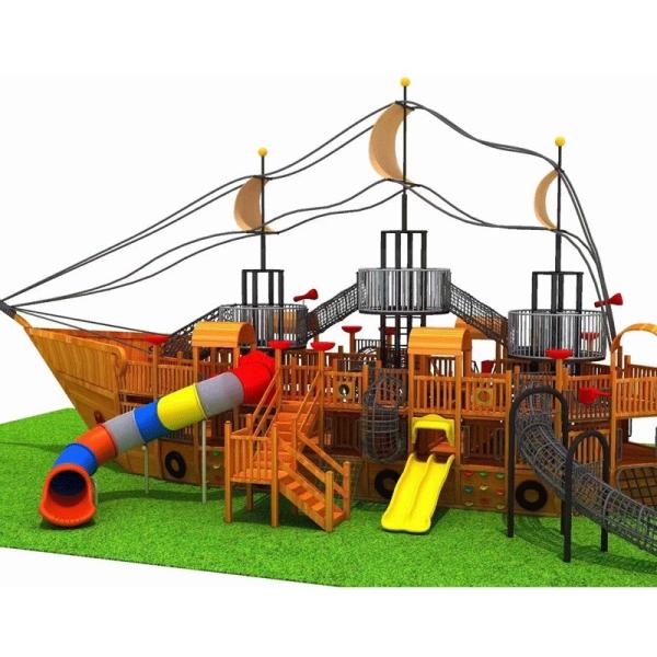 Quality Outdoor Playhouse Garden Building Customised Children Wooden Outdoor Playgrounds for sale