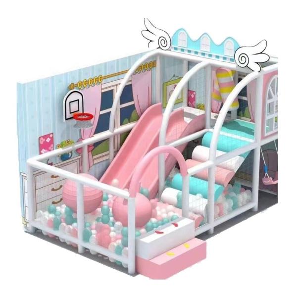 Quality 10 Sqm Sweet Style Indoor and Outdoor Commercial Slides Soft Play Equipment Kids for sale