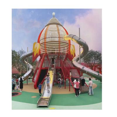 China Large Outdoor Non-standard Stainless Steel Slide Aerial Themed Amusement Equipment Wooden Homeuse Swing and Set Platform for sale