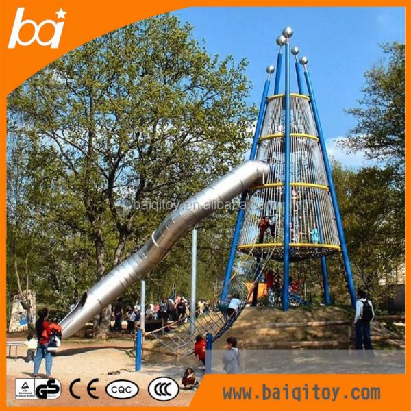 Quality Outdoor Stainless Steel Slide on the Playground for Children and Adults Climbing for sale