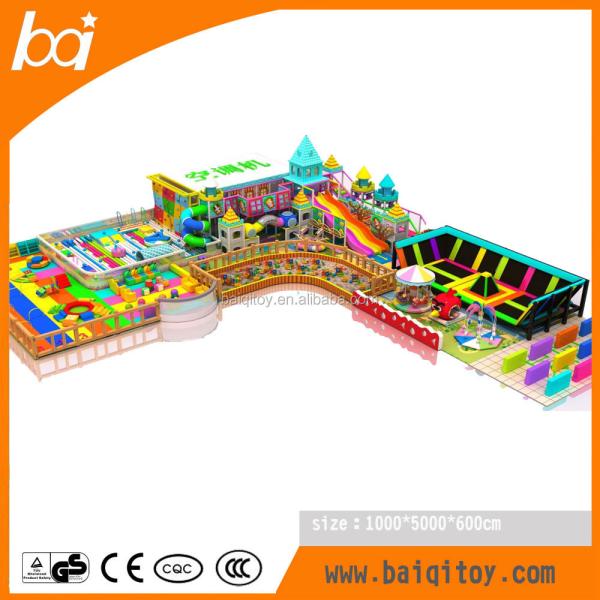 Quality Baiqi Special Kids Castle Used Indoor Amusement Park Equipment With Ball Pool for sale