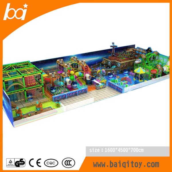 Quality Baiqi Special Kids Castle Used Indoor Amusement Park Equipment With Ball Pool for sale