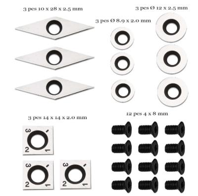 Cina Replaceable Carbide Inserts Carbide Woodturning Tools Set in vendita
