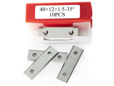 Cina 40x12x1.5-35° Carbide Woodturning Tools Carbide Planer Knives TCT Woodworking Planer 10PCS in vendita
