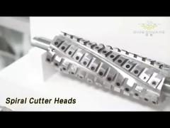 Helical Spiral Cutter Heads Aluminum / Steel Mirror Surface For Woodworking