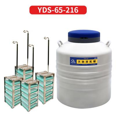 China Morocco YDS-60-216 liquid nitrogen cell culture storage KGSQ liquid nitrogen tank for sale