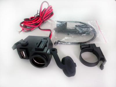 China 5V USB 12V Motorcycle USB Charger Power Port Socket Cable for sale
