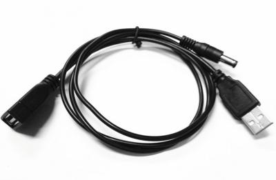China 3Ft 1M USB 2.0 A female to USB A male with 5.5x2.1 DC plug power Y splitter Cable for sale
