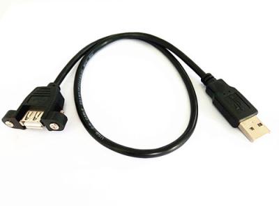China Mount pannel usb A Male to Female extension cable with screw for sale