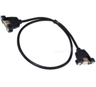 China 50cm 0.5m USB 2.0 A female to female jack socket panel mount extension cable for sale