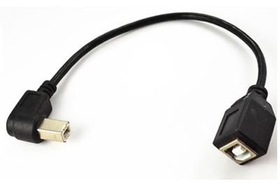 China USB 2.0 B female to left angle B male printer short extension cable Adapter for sale