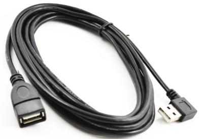 China 3M USB A female to USB A Male right angle adapter Extension cable for sale