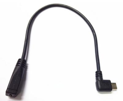 China Micro USB 5 Pin female to Left angle 90 degree Micro 5P male plug extension Cable for sale