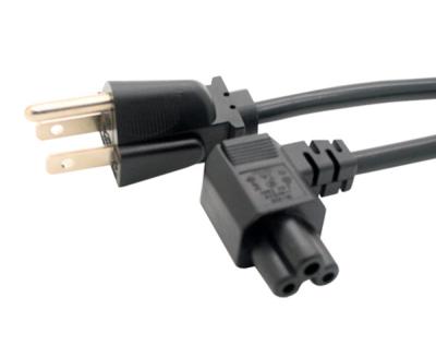 China US Nema 5-15P to IEC 320 C5 angled power cord 3ft for sale