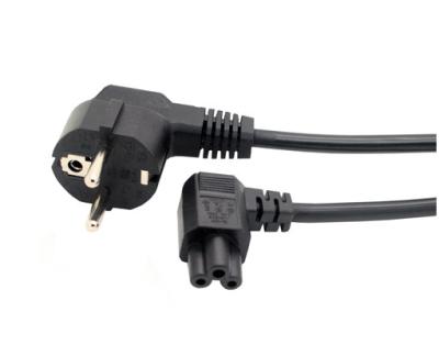 China European Male to IEC 320 C5 angled power cord 1M for sale