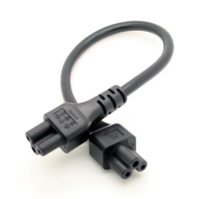 China IEC 320 C5 to C5 Power cord, Micky Female to Female power cable 25CM for sale