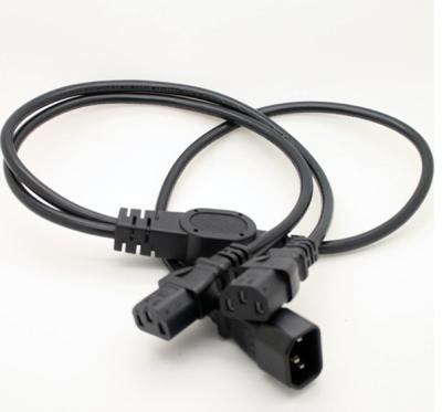 China IEC 320 C14 to 2X C13 Splitter extension power cable 3ft for sale