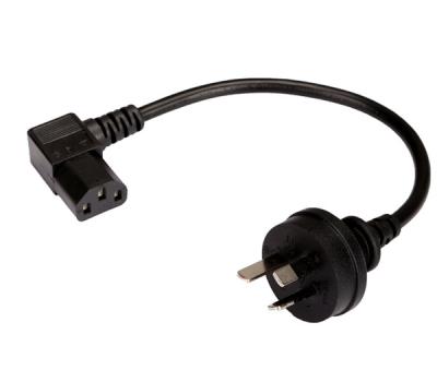 China Short 1ft SAA Australia 3 pin male to IEC 320 C13 left angle power cord for projector for sale