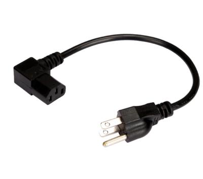 China short 1ft USA 3Pin male to left angle IEC 320 C13 power cable for projector for sale
