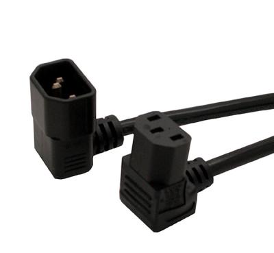 China IEC 320 C14 Down angle to C13 Down angled Power cord 1.5M for sale