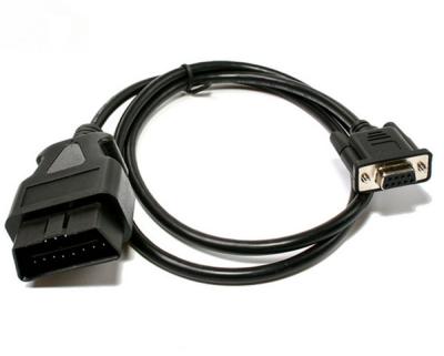 China 16PIN OBD TO DB9 Serial RS232 OBD2 CABLE for sale