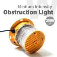 China Polycarbonate Synchronization Tower Obstruction Light DC24V 48V with 2500cd Intensity and IP68 Protection for sale