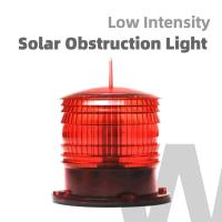 China L810 Solar LED Aviation Obstruction Light - 32.5cd/55cd Intensity, 5000mAh Battery, IP68 Rated for sale