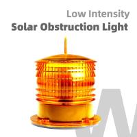 China L810 Solar LED Aviation Obstruction Light - 32.5cd/55cd Intensity, 5000mAh Battery, IP68 Rated for sale