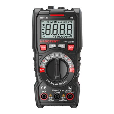 China 6000 Counts Automatic Digital Multimeter AC DC 600V NCV Frequency Tester for sale