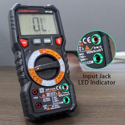 China HT118C Automatic Digital Multimeter 1000V Resistance Capacitance Dual Color Backlight for sale