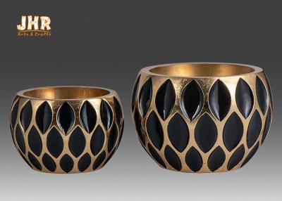 China Os potenciômetros de flor geométricos decorativos da fibra de vidro do teste padrão com ouro folhearam revestimento à venda
