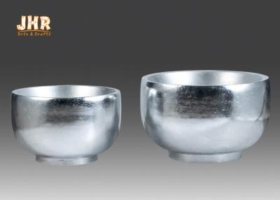Cina L'argento di forma della tazza ha coperto di foglie vasi da fiori della vetroresina, ciotole del fiore della vetroresina in vendita