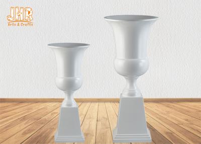 Cina Bianco lucido della vetroresina delle piantatrici del vaso durevole del pavimento in vendita