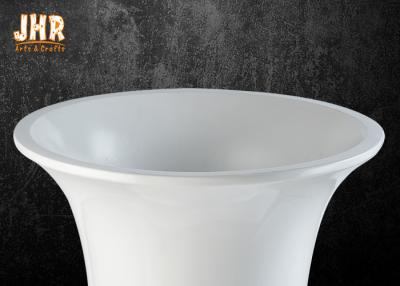 Cina Bianco lucido della vetroresina delle piantatrici del vaso durevole del pavimento in vendita