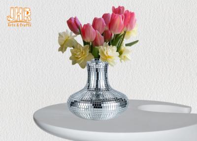 Cina Vasi da fiori d'argento decorativi del vaso della Tabella del centro di Polystone di vetro di mosaico in vendita