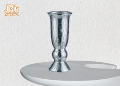 China Vaso de prata do assoalho dos artigos decorativos de Homewares do vaso da tabela do vidro de mosaico para a sala de visitas à venda