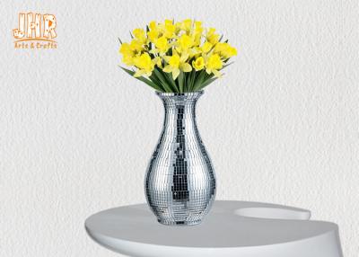 Cina Vasi d'argento di vetro di mosaico della vetroresina della Tabella del vaso degli articoli da arredamento moderni di Homewares in vendita