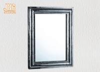 China Home Decor Traditional Rectangular Wall Mirror With Silver Mosaic Glass Frame for sale