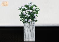 China Durable MGO Decorating Clay Flower Pots Cuboid Shape for sale