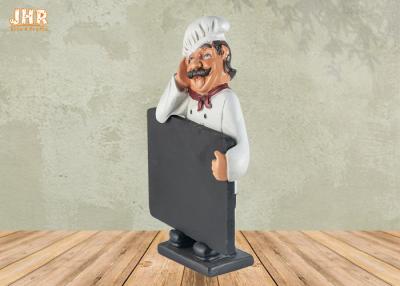 Cina Mini statua di legno del ripiano del tavolo del cuoco unico della resina delle lavagne di Polyresin delle figurine antiche del cuoco unico in vendita