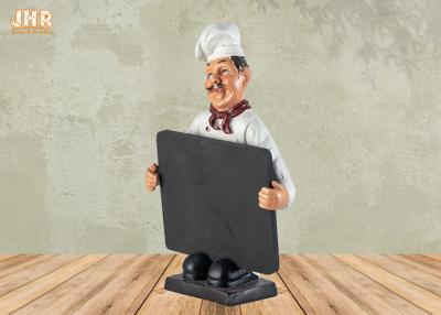 Cina Piccola statua del ripiano del tavolo del cuoco unico della resina della mini delle lavagne di Polyresin figurina di legno della statua in vendita