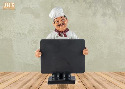 Cina Piccola statua del ripiano del tavolo del cuoco unico della resina della mini delle lavagne di Polyresin figurina di legno della statua in vendita