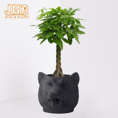 中国 44x40x38cmの粘土の植木鉢は青銅色の植物のライオンの彫像の卓上プランターをAntique 販売のため