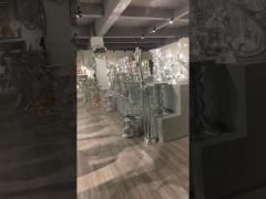 Silver Mosaic Table Vases Fiberglass Planters Resin Animal Statues Mosaic End Tables