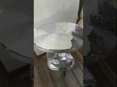 Lightweight Glass Fiberglass Furniture Pedestal Plant Stand Round Corner Table